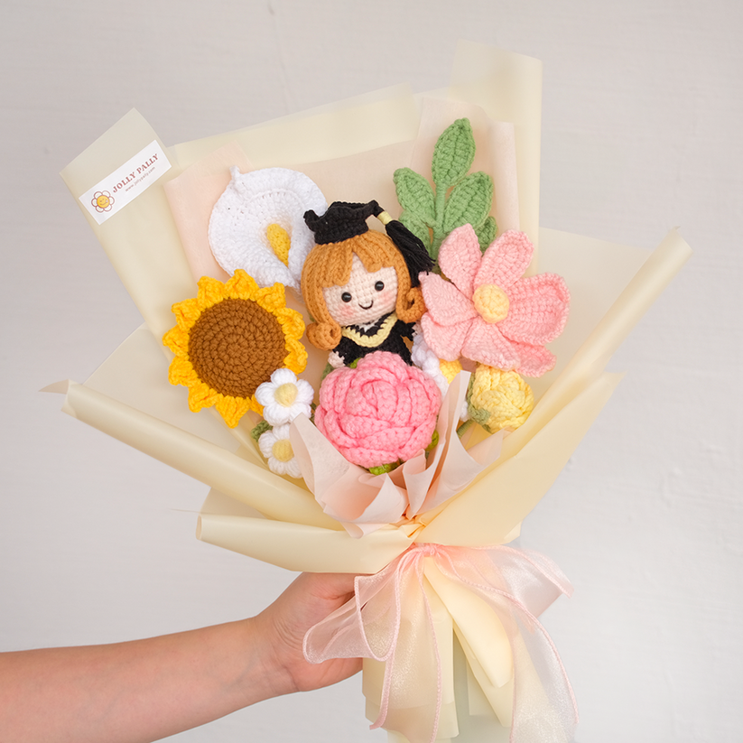 Graduation Crochet Flower Bouquets | Graduation Bloom – Jolly Pally